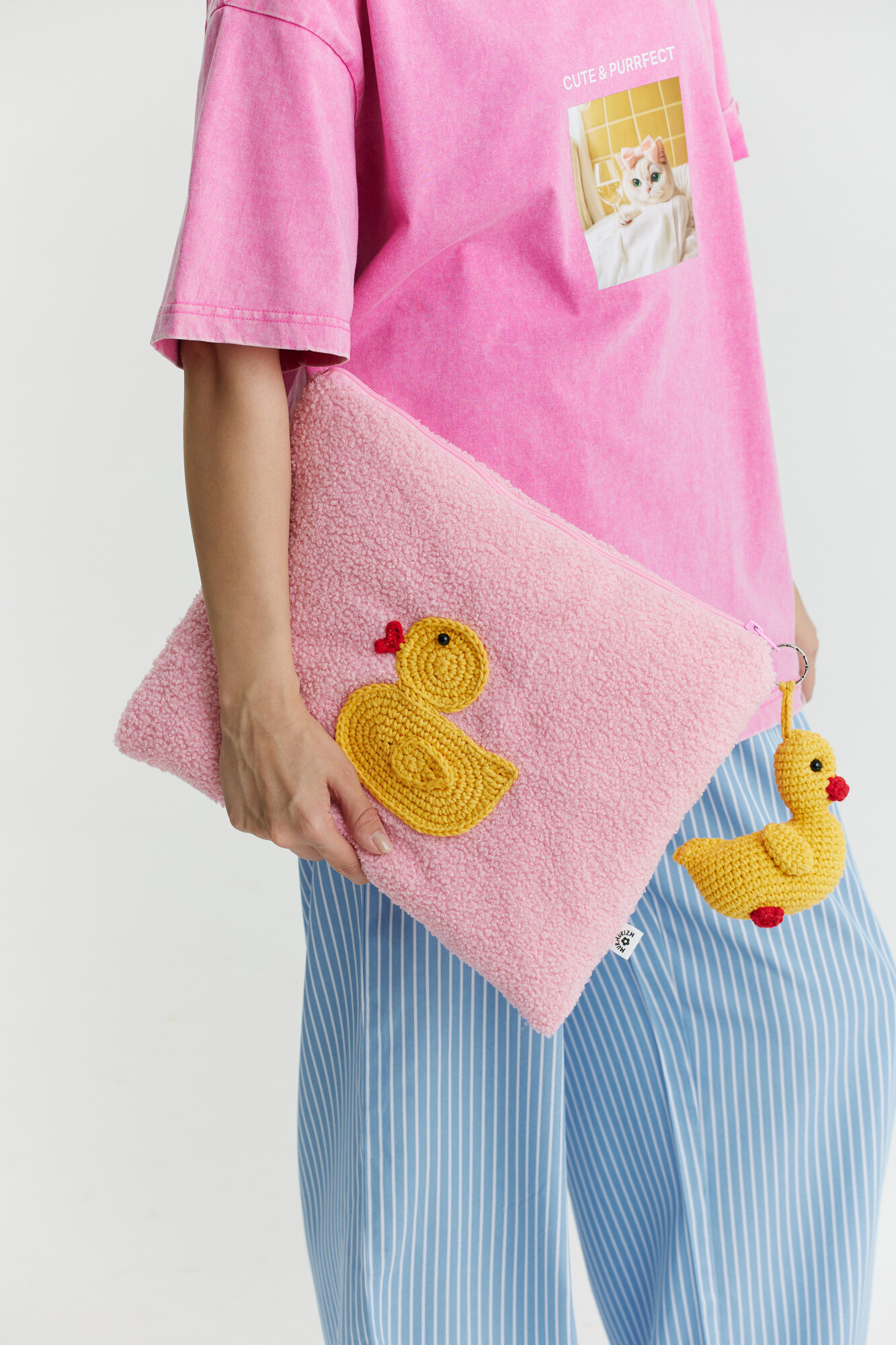 Кейс MURMURIZM "Утка" Без брелока, для ноутбука 16', текстиль, ручная вязка