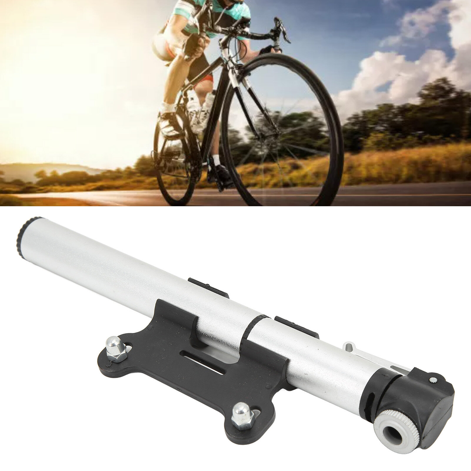 Мини-насос из алюминиевого сплава, портативный выдвижной ручной воздушный шаровой насос для велосипеда