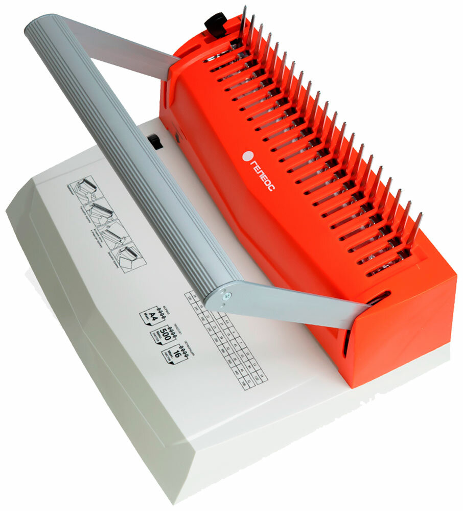 Переплетчик Гелеос БП-16, бело-красный