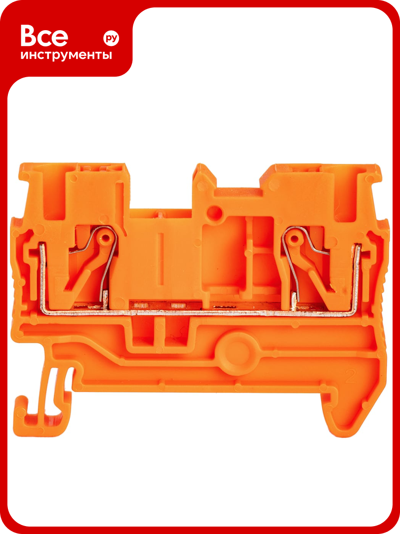 Проходная клемма с пружинным зажимом CONTA CPT 2.5 ORANGE-100, PUSH-IN, упаковка 100 шт 00-00013140 надежной конструкции