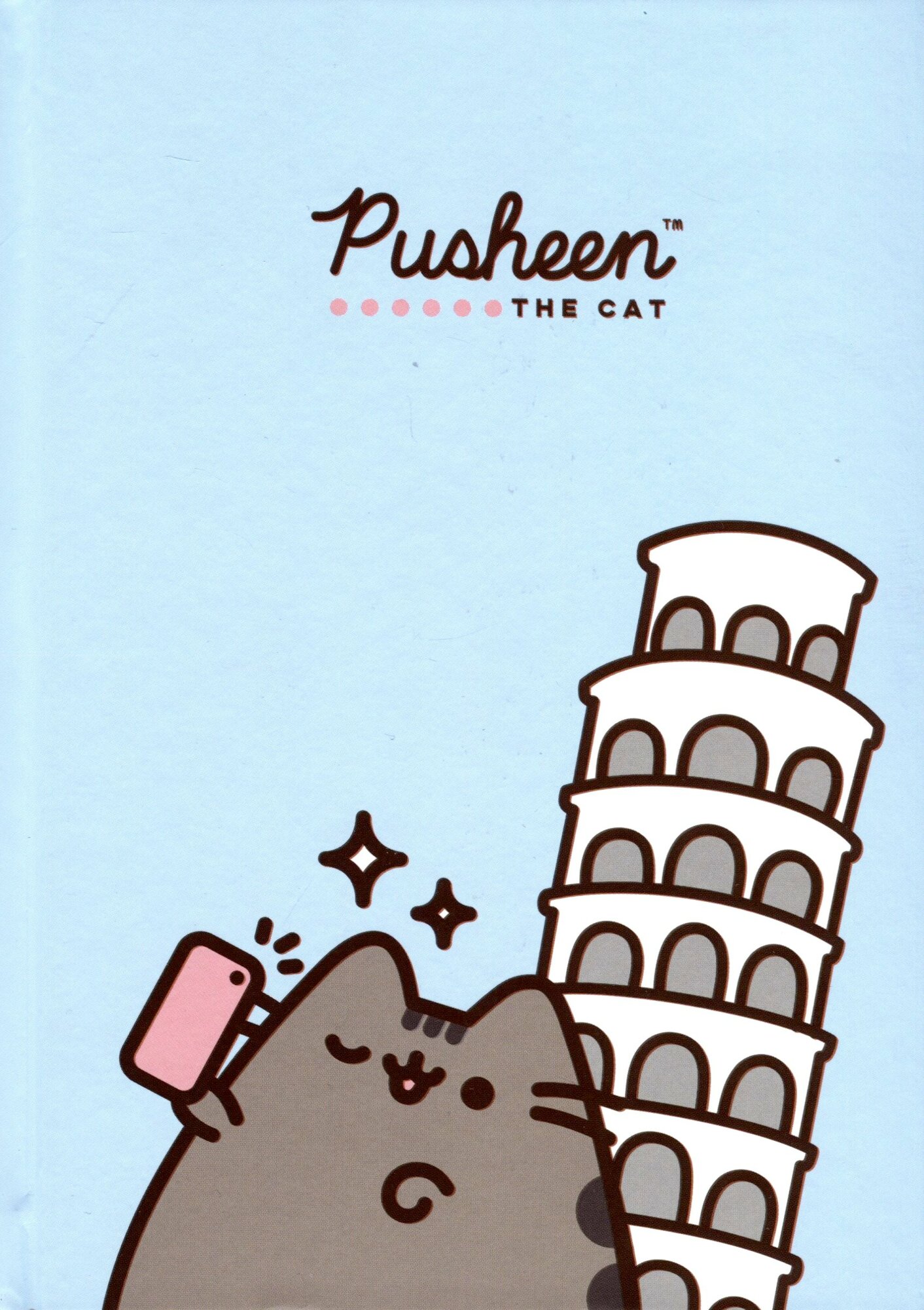 Книга для записей А5 128л кл. "Pusheen" 7БЦ, софт-тач ламинация