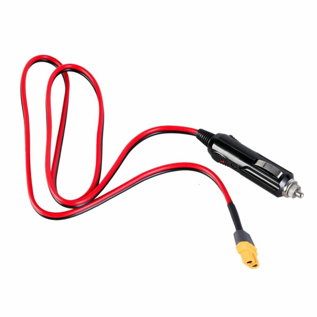 Кабель питания от автомобильного зарядного устройства к разъему XT60-1 метр