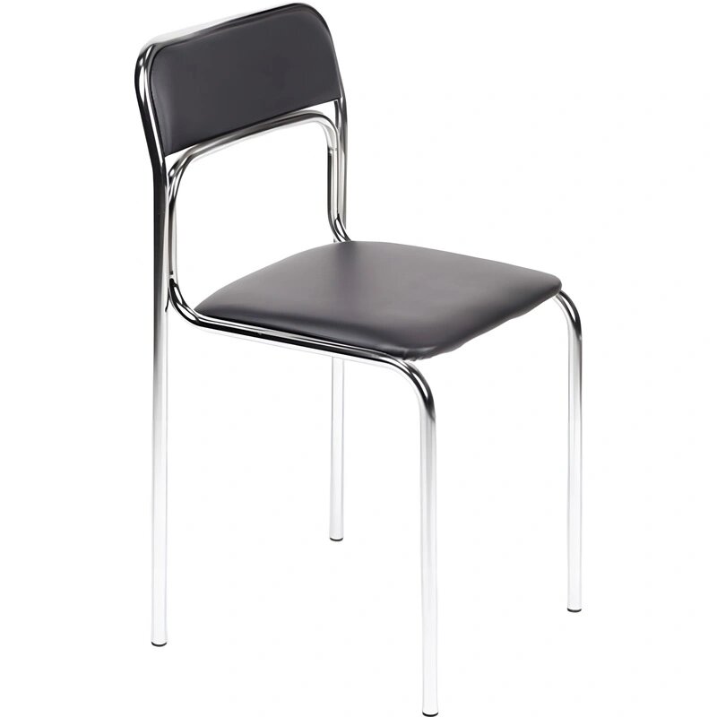 Стул UP_ каркас хром, к/з черный Z11