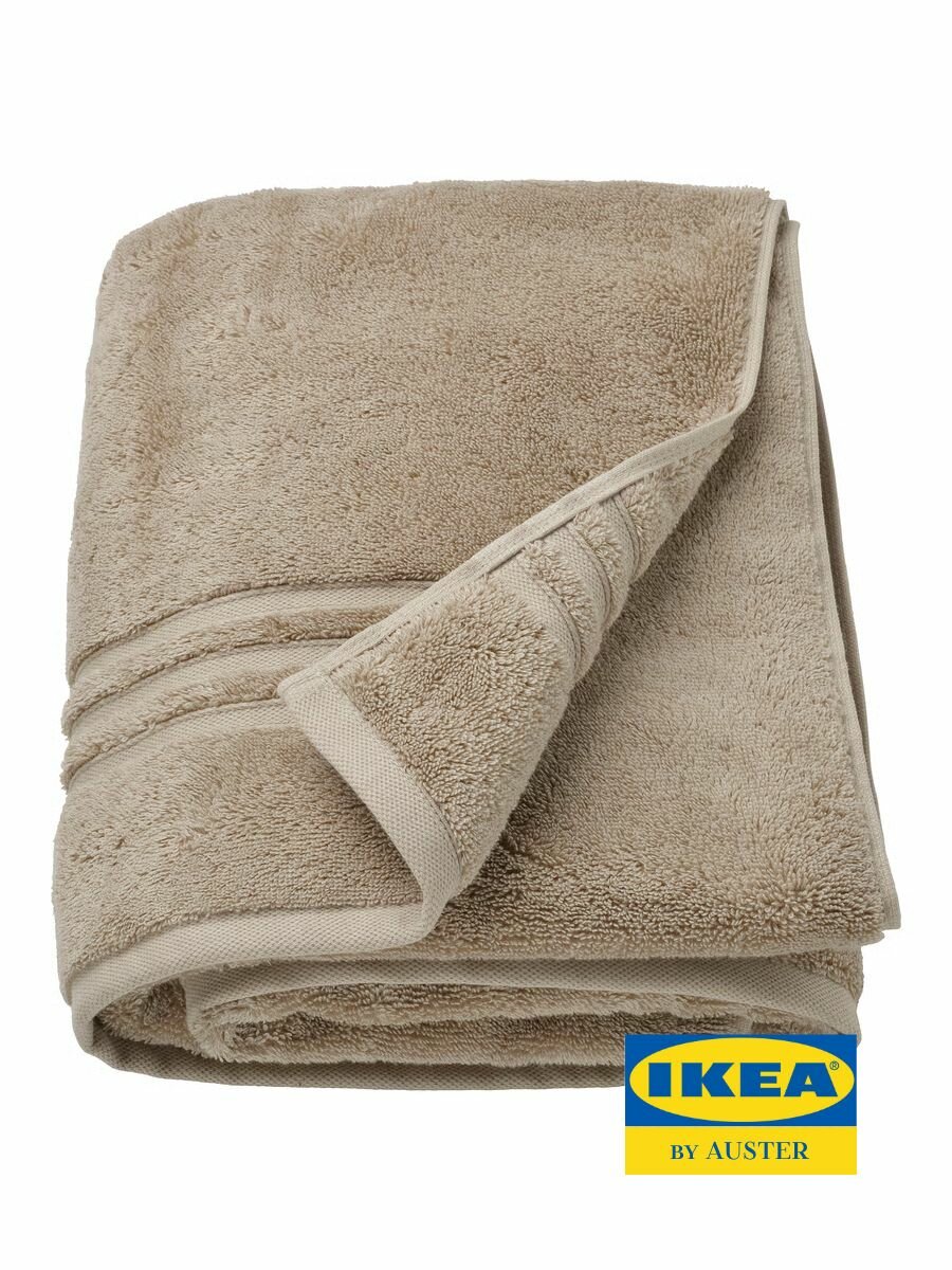 IKEA Полотенце банное 100x150 см, хлопок, светло-бежевый, 1 шт