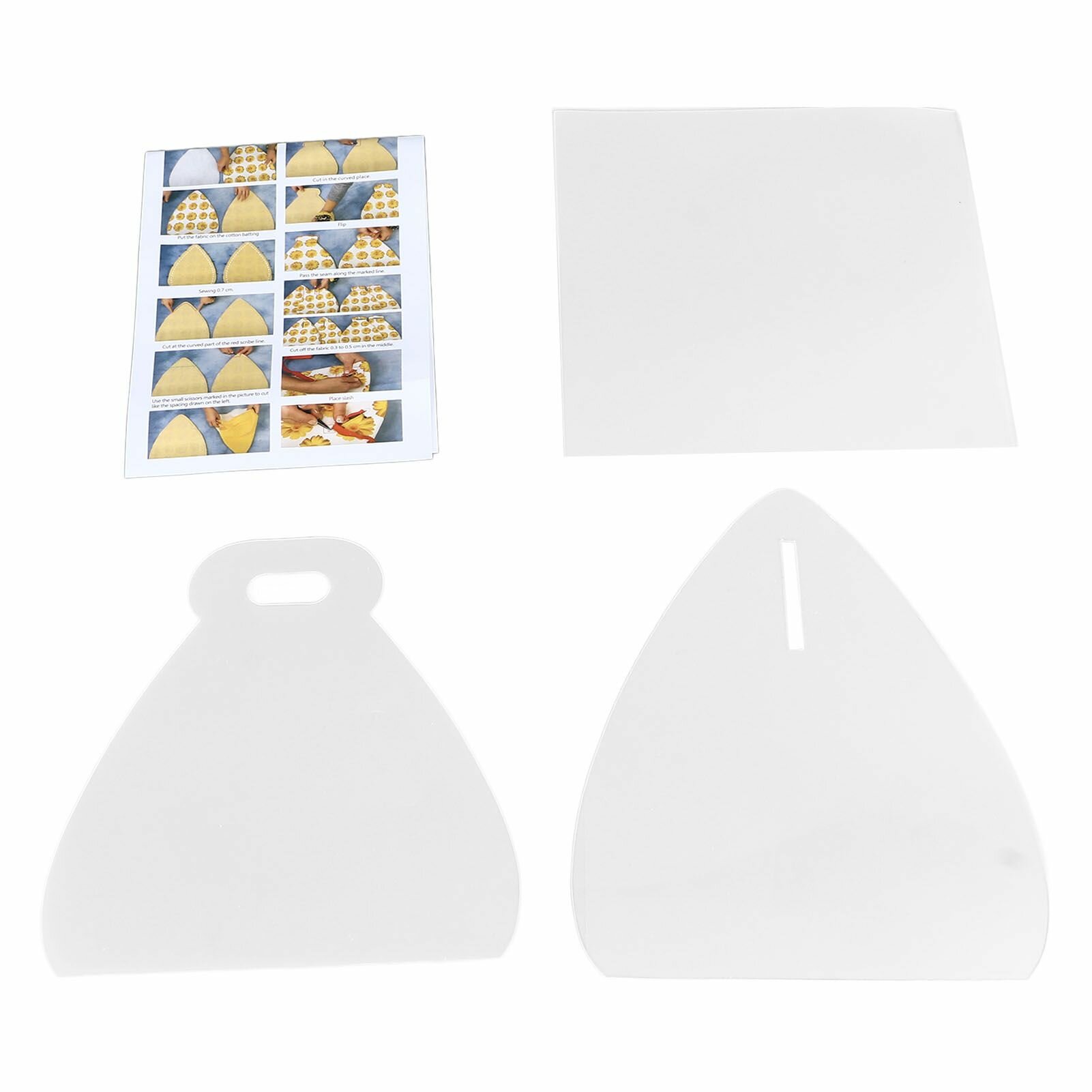 Шаблон подарочной коробки из ПЭТ-материала, треугольный, для DIY упаковки, 10 дюймов, с 3 шаблонами и инструкцией