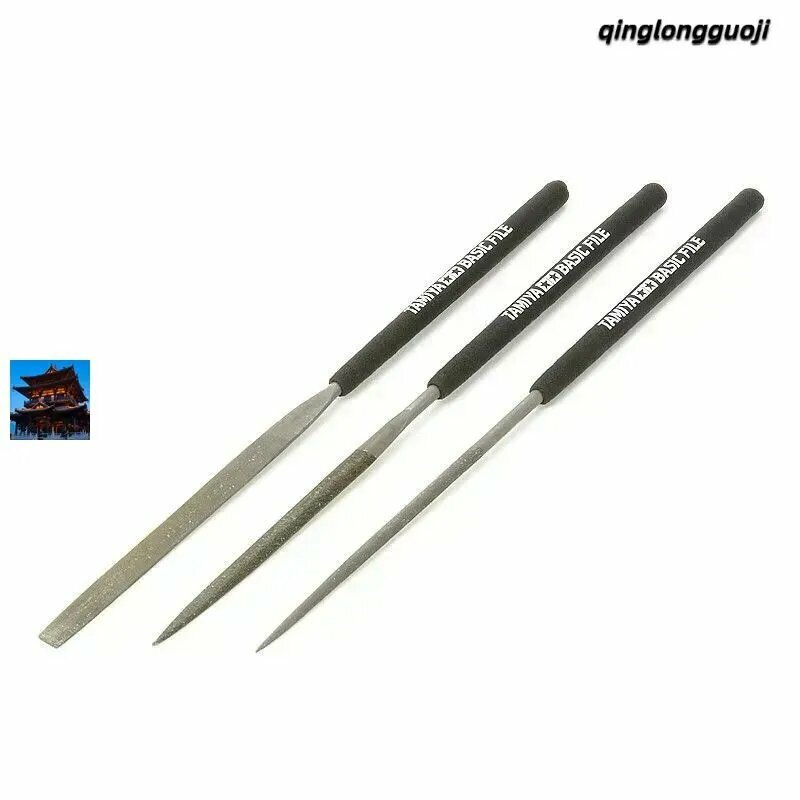 Инструменты для моделирования tamiya-74104 Model file Basic File Set (Smooth Double-Cut) Craft Tools