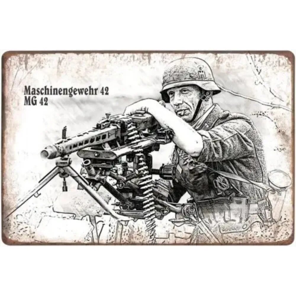 Металлическая табличка MG42 Machine Gun CIFBUY