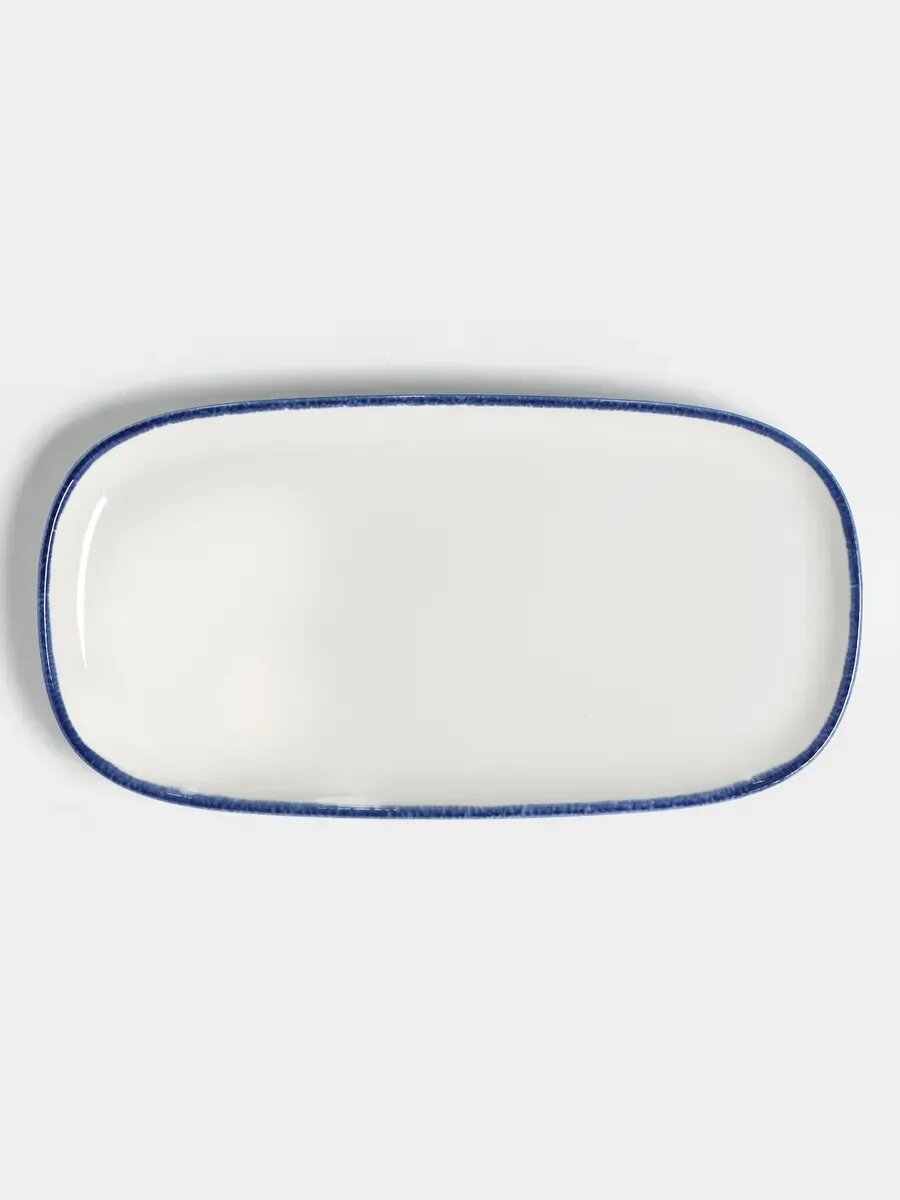 Тарелка сервировочная 35×17×2 см Blue Lagoon фарфоровая