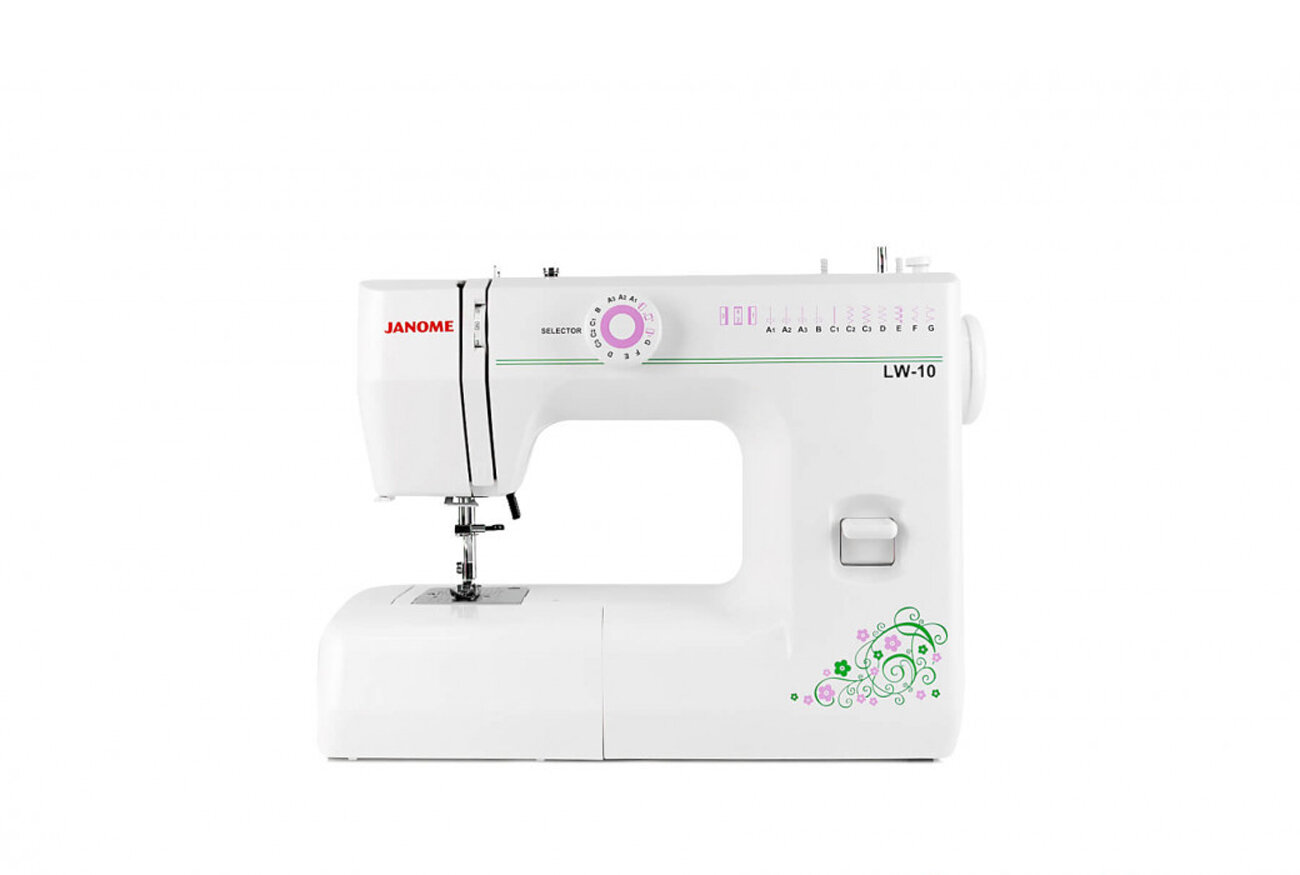Швейная машина Janome LW-10, 8 операций, электромеханическая, белая