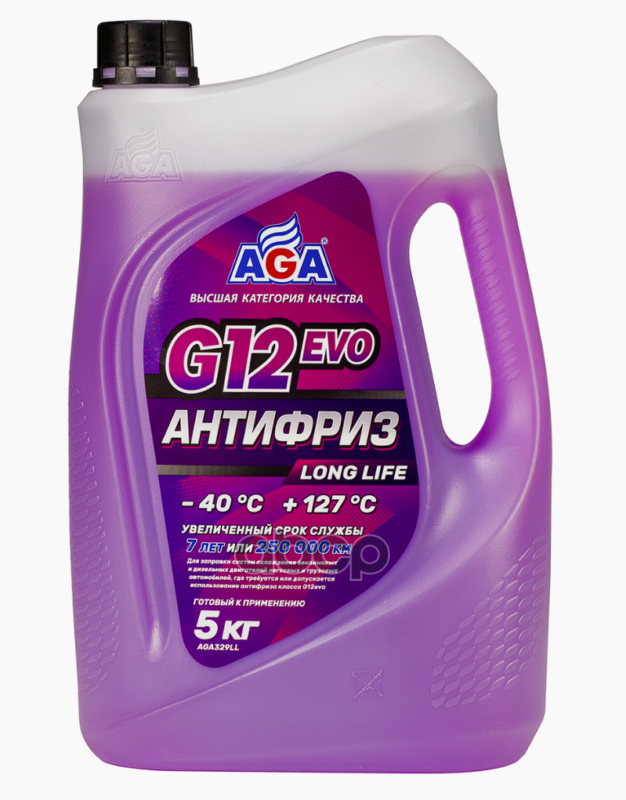 Антифриз фиолетовый -40C 5кг Antifreeze G12 evo AGA AGA арт. AGA329LL