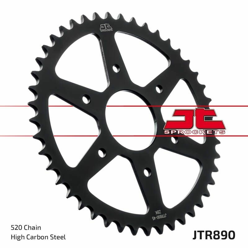 Звезда JT ведомая черное цинкование JTR890 45 зубьев взаимозаменяема с JTR890.45