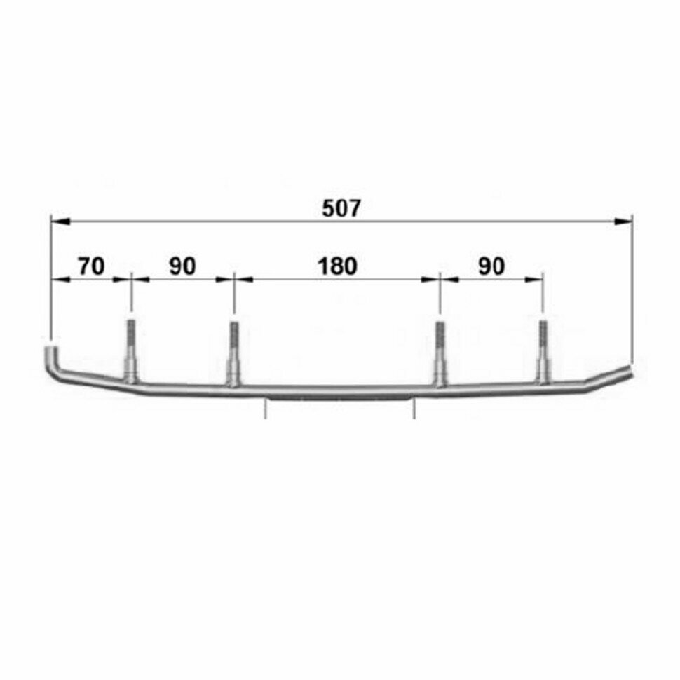Коньки лыж усиленные 160 мм SPI для Yamaha 8EN-23731-01-00 / 8JD-23731-00-00 / 8EK-23751-00-00 / 8EK-F3731-01-00 / SMA-F3731-EK-00 / 8EN-F3731-01-00 / 8GP-23731-00-00 SLD-0081-019