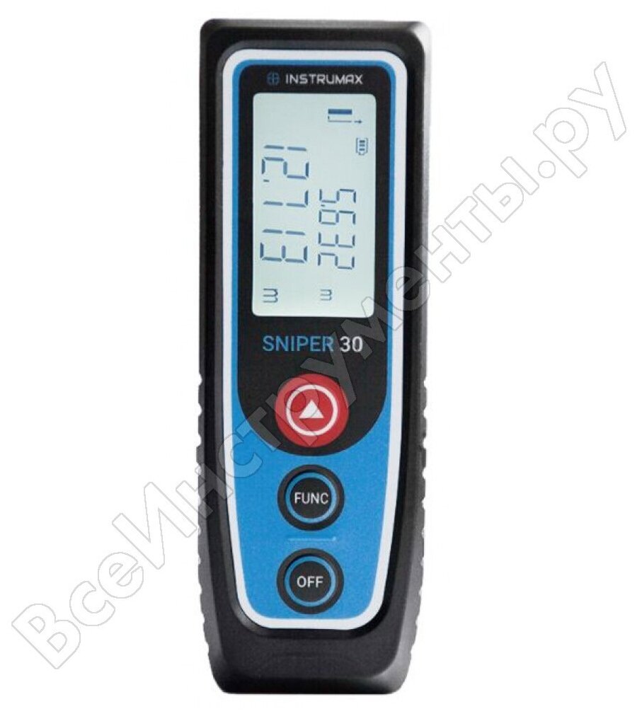Лазерная рулетка Instrumax SNIPER 30 IM0115, с помощью всего 3 кнопок