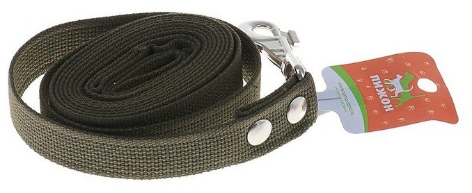 Поводок брезентовый, Пижон, 3 метра, ширина 2,5 см