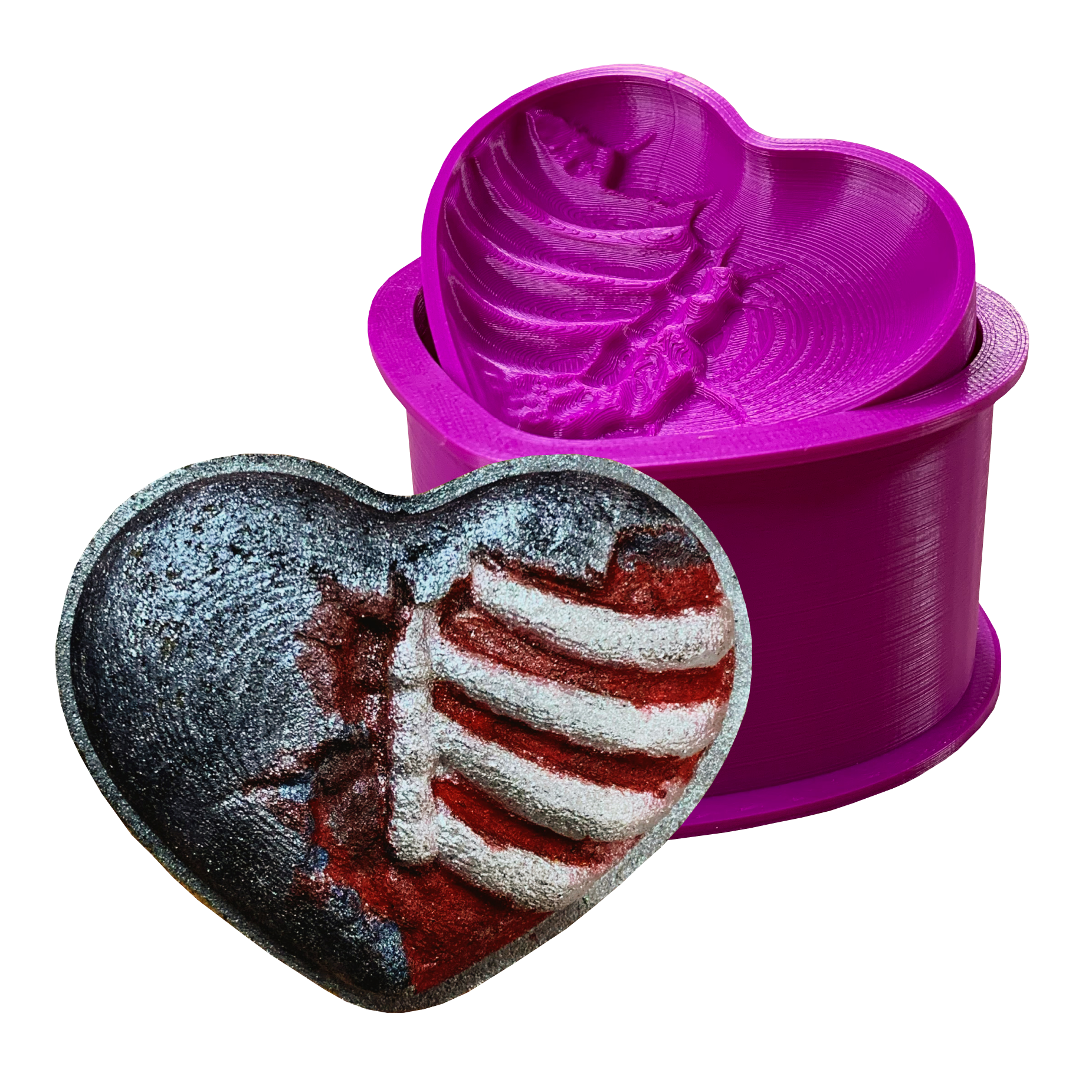 3D форма для бомбочек Halloween Heart