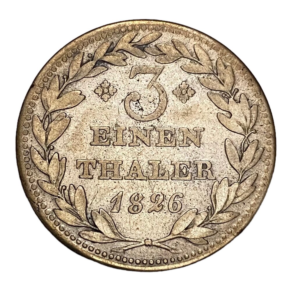Германия, Гессен-Кассель 1/3 талера 1826 г.
