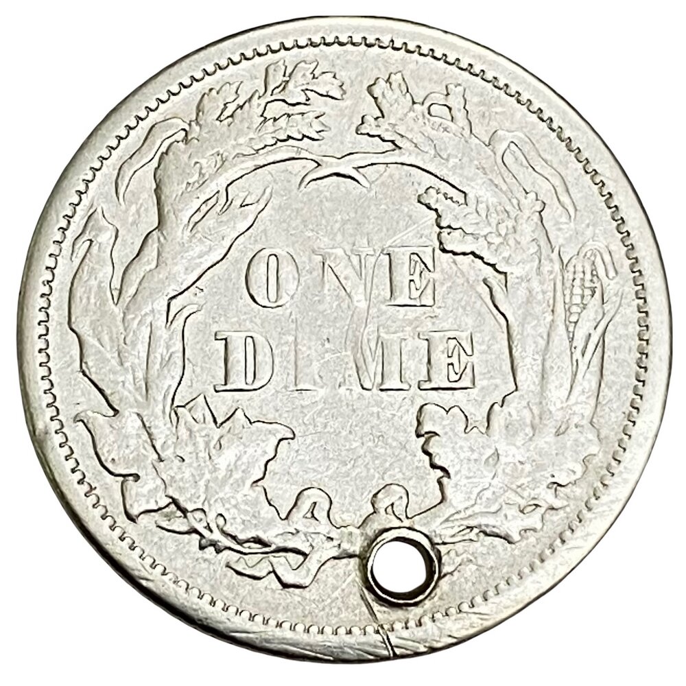 США 10 центов (1 дайм) 1873 г.