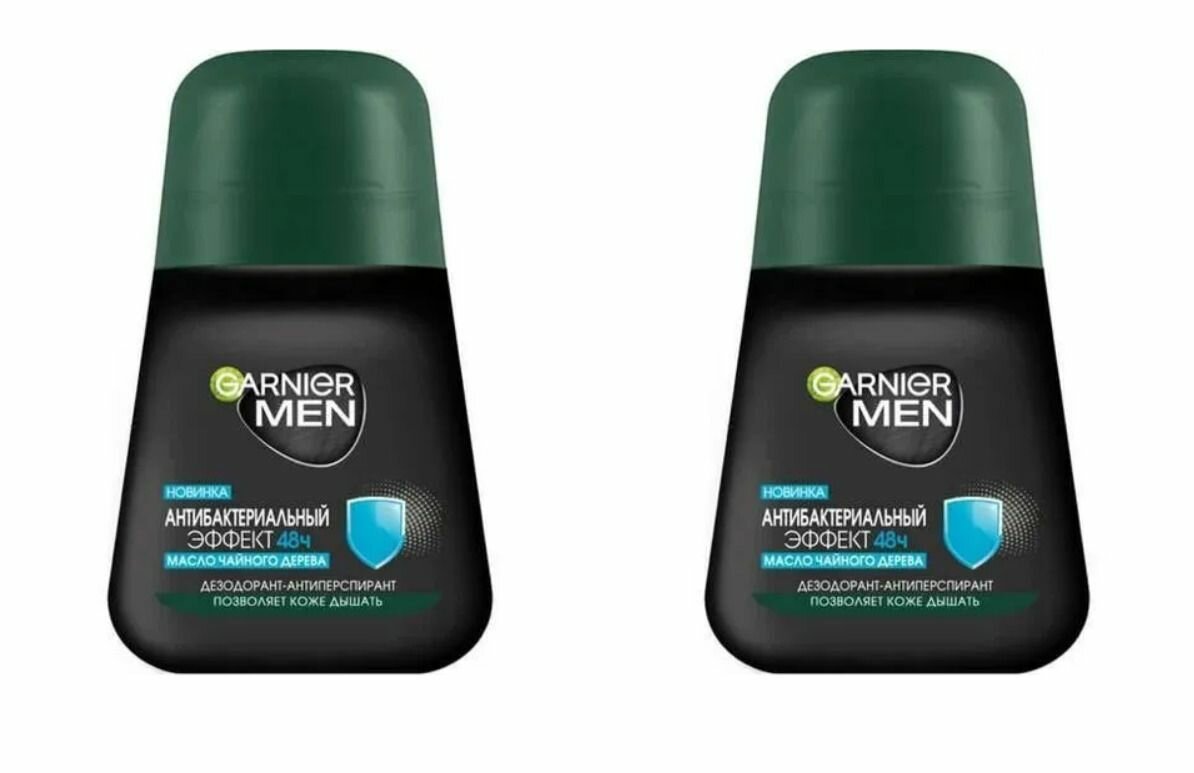 Дезодорант-антиперспирант ролик, Garnier, Mineral, эффект чистоты для мужчин, 50 мл, 2 шт