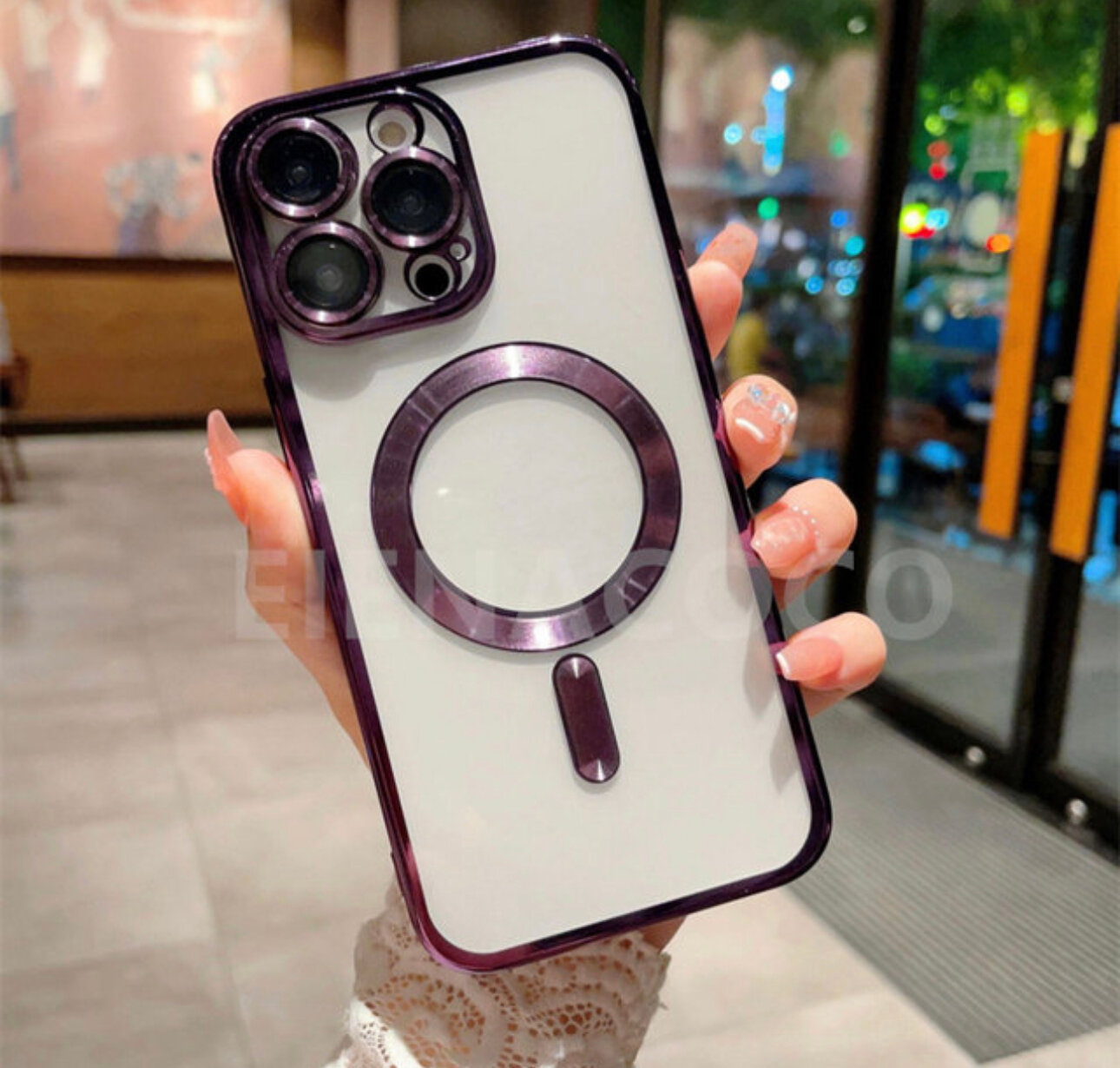 Чехол для iPhone 14 Pro Max с MagSafe(фиолетовый)