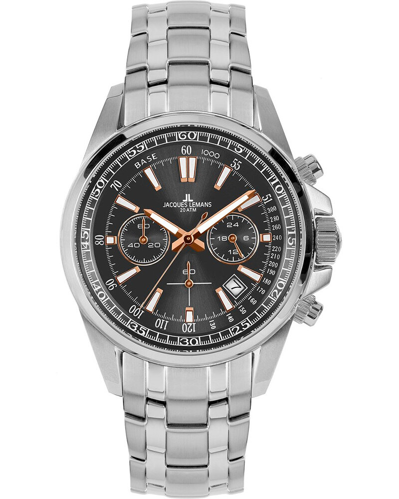 Наручные часы JACQUES LEMANS Sport, черный — фото 1