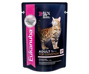 Влажный корм Eukanuba для кошек лосось в соусе adult salmon 85г