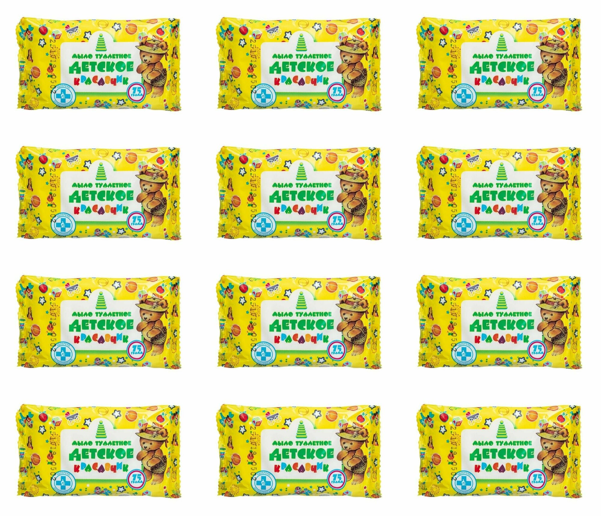 Меридиан Твердое мыло Детское, 75 г, 12 шт