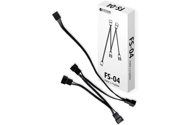Разветвитель питания ID-COOLING FS-04 3 pin х 4, 4 pin