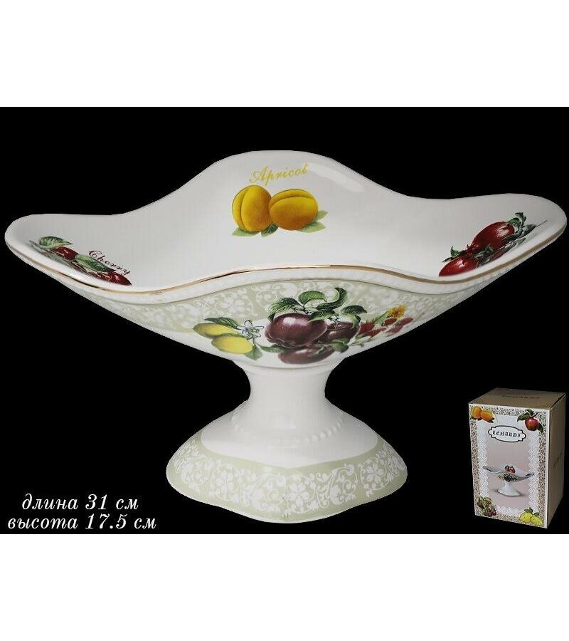 Фруктовница на ножке 31см фрукты 1 шт.