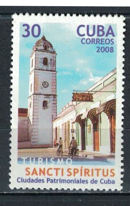 Почтовые марки Куба 2008г. "Санкти-Спиритус" Архитектура, Туризм MNH