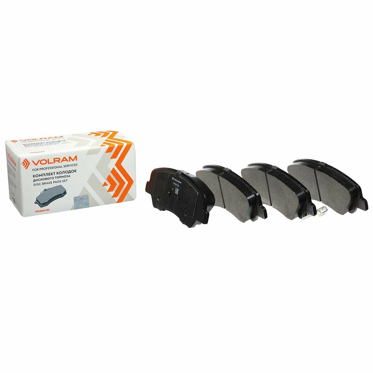 Тормозные колодки VOLRAM VR26126, для Hyundai Solaris, KIA Rio, передние, 4 шт
