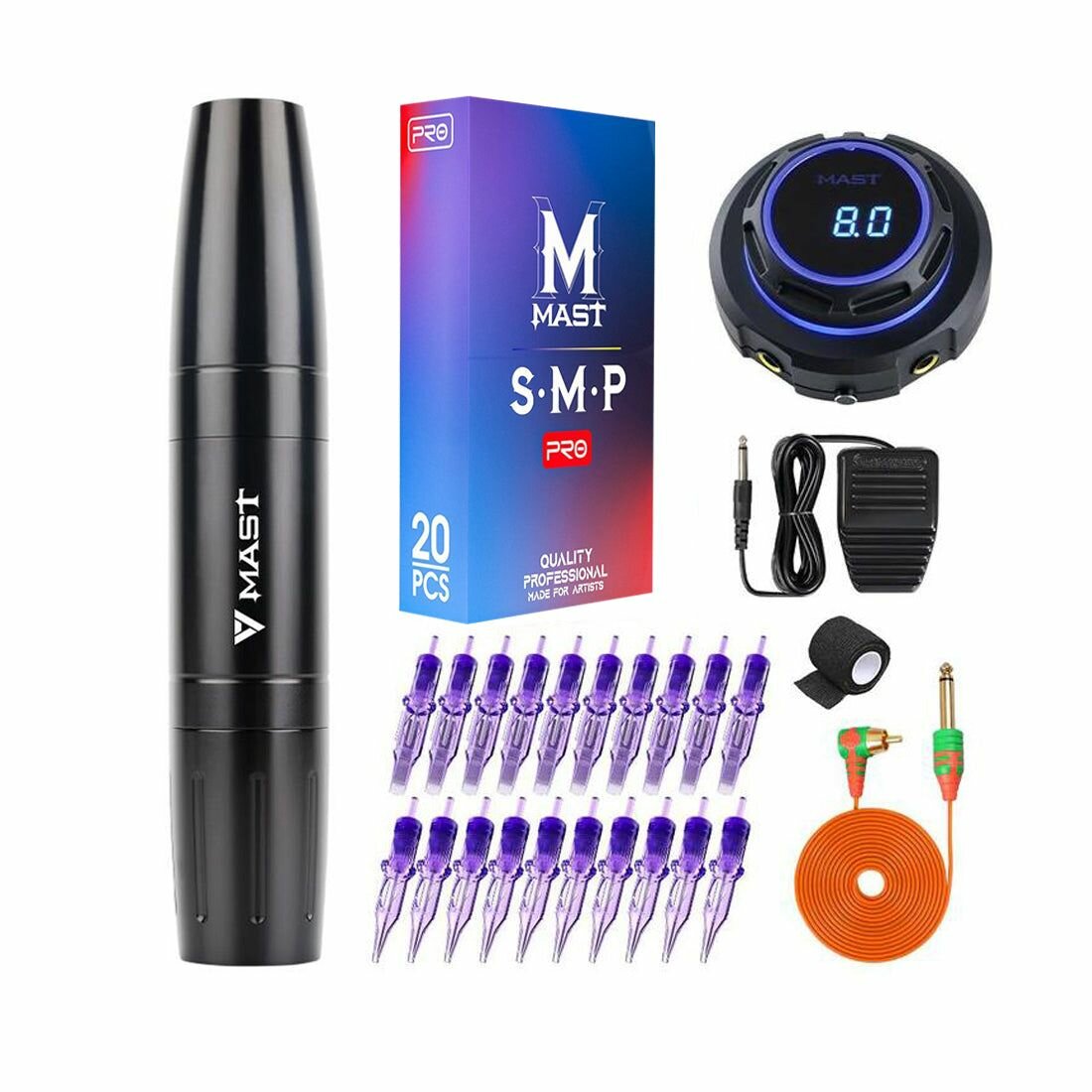 Набор для тату и татуажа Mast Magi PM Black с блоком Halo Power