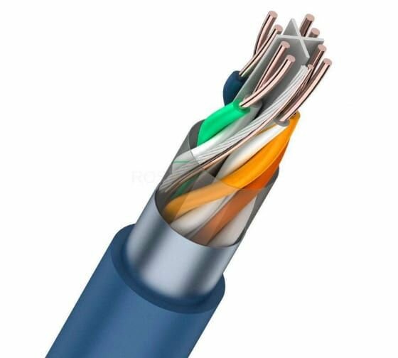 Кабель REXANT витая пара, FTP, 4PR, 23AWG, CAT6, бухта 305 м 01-0147