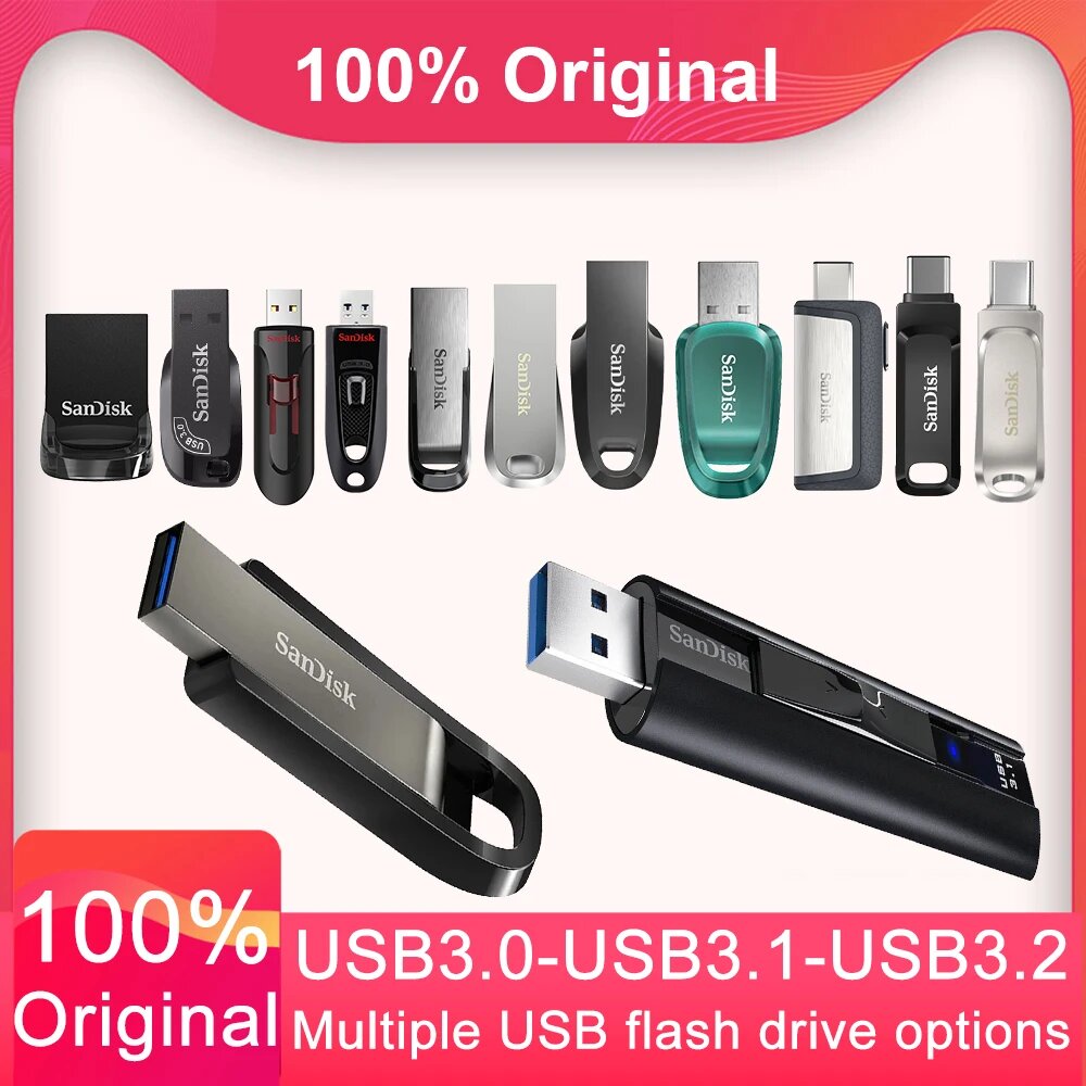 Оригинальный флэш-накопитель Extreme PRO USB 3.0 USB 3.1 Type-C OTG Двойной интерфейс USB 3.2 Gen 2 Твердотельные твердотельные накопители Memory Stick U Disk — фото 1