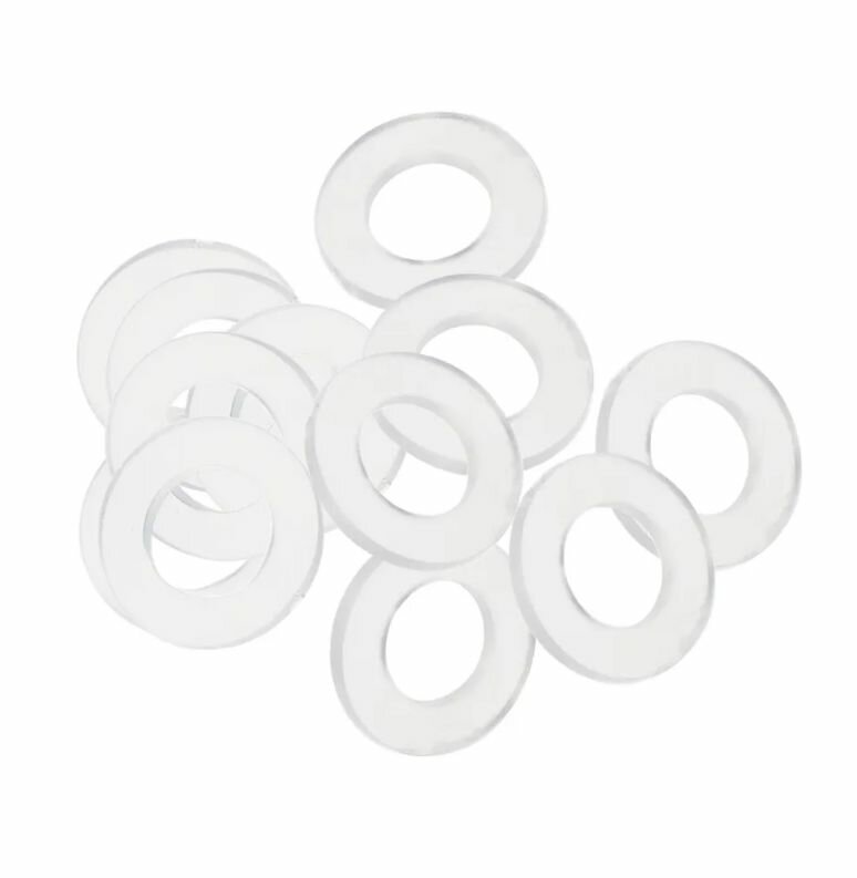 ПВХ прокладки 1/4 дюйма (6х11х2 мм) прозрачные 10 шт.
