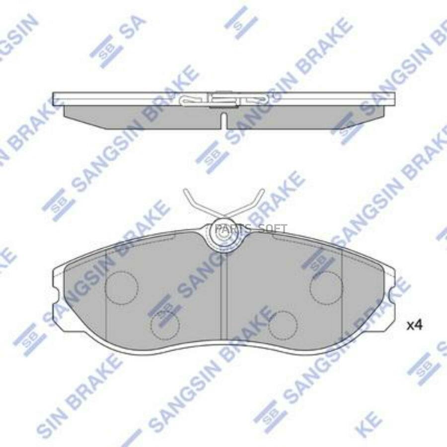 SANGSIN BRAKE SP1887 Колодки тормозные