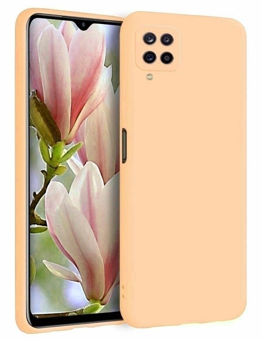 Накладка силиконовая Silicone Cover для Samsung Galaxy A22 4G / Samsung Galaxy M22 / Samsung Galaxy M32 пудровая