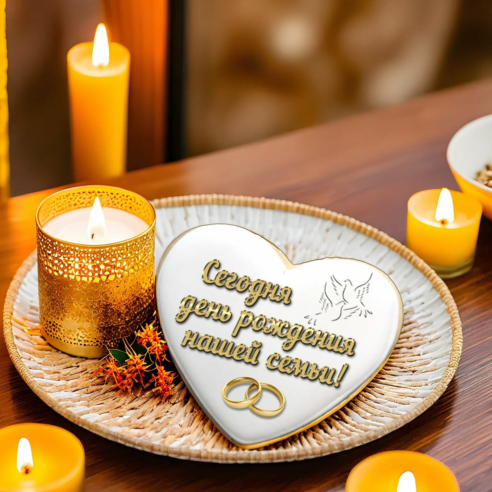 Свадебные пряники комплименты гостям №18-10 шт День рождения семьи