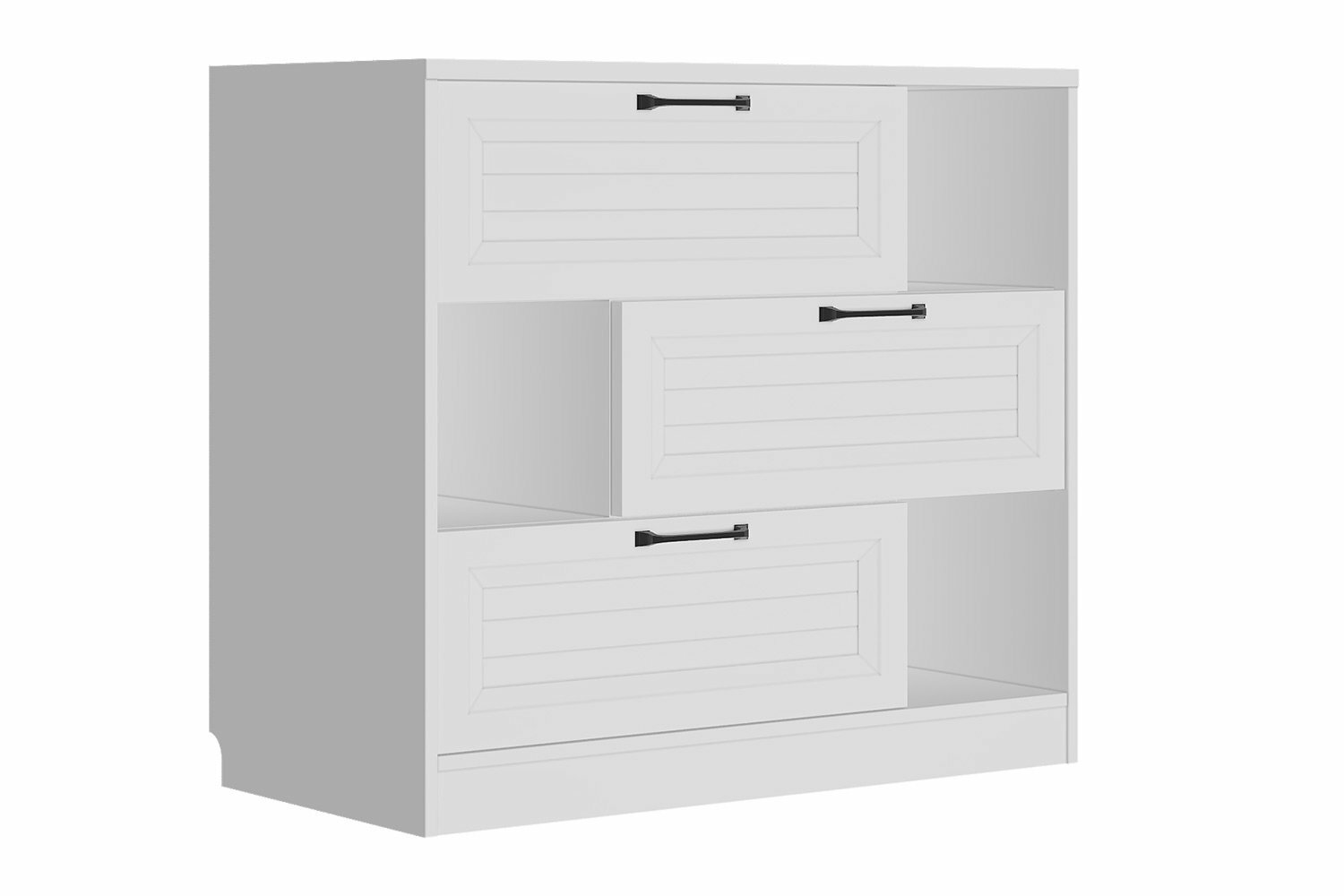 Тумба напольная Hoff Фьорд, 93,3х84,9х44,8 см, с 3 ящиками, цвет белый