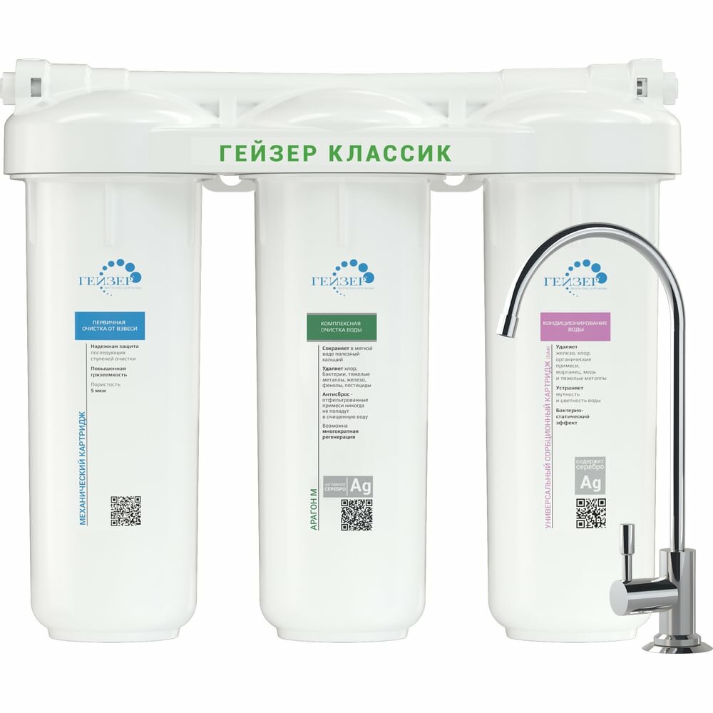 Фильтр для воды Гейзер Классик М 66028