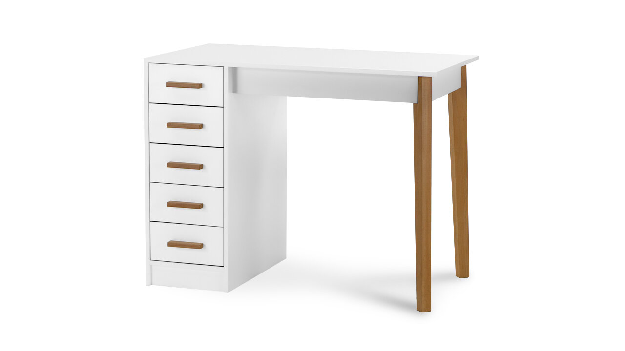 Письменный стол Симпл Белый Фасадный 0101 110x60x85 см, Дом мебели для вас
