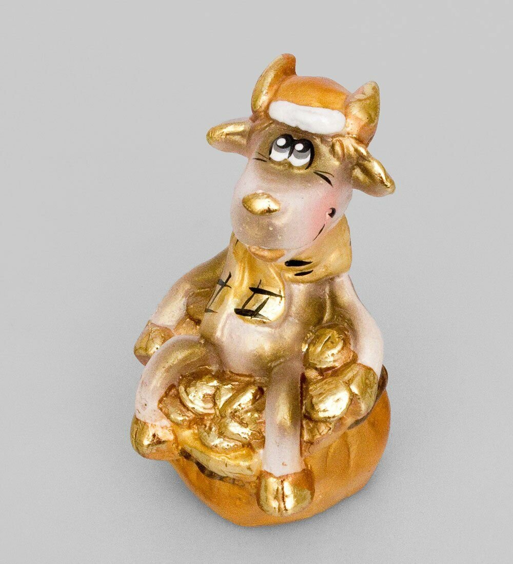 Фигурка гипсовая Коза на мешке зол. A2026062