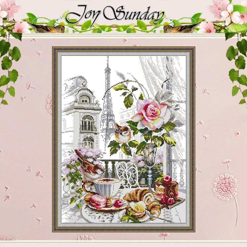 Набор для вышивки крестом Coelho Французские узоры 14CT blank canvas