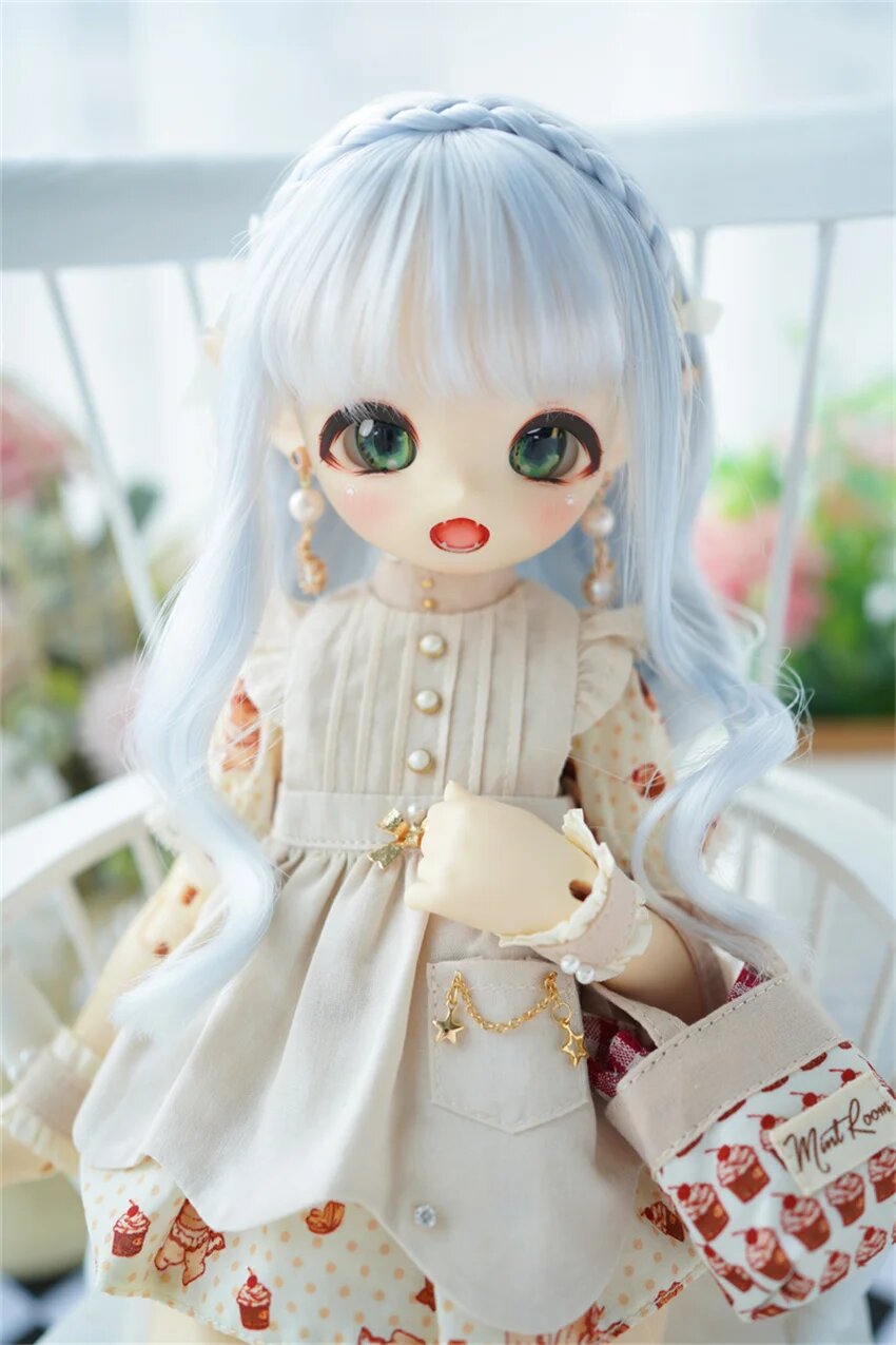 Парик для кукол BJD/SD/DD, Light Blue wig