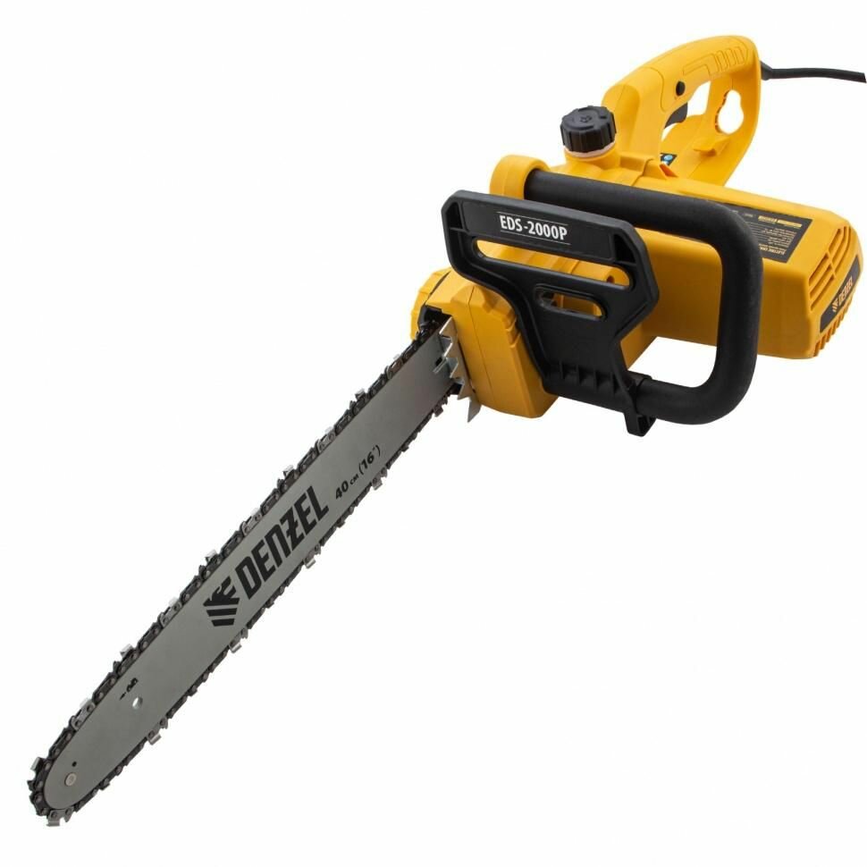 Пила цепная электрическая, 2 кВт, поперечная, шина 40 см, шаг 3/8, паз 1.3 мм, 57 звеньев