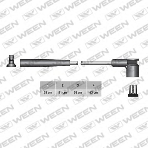 WEEN 110-4103 (210833707080 / 21113707080) ком-кт высок-х проводов класс f 8v инж. Lada (Лада) 2108 2115