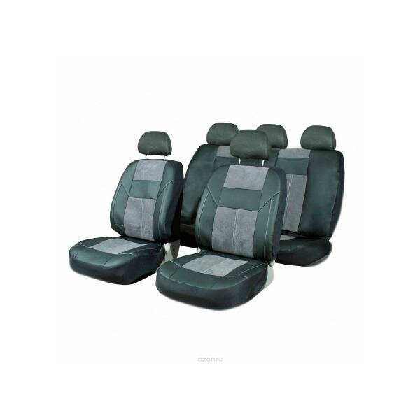 Чехлы на сиденья универсальные Prestige-2 SKYWAY экокожа 11 предм. SW-S1000 Черно/Серый
