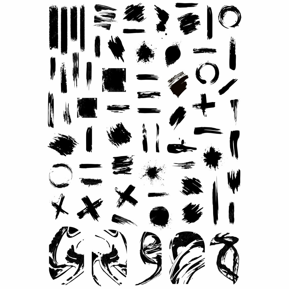 Слайдер-дизайн Crazy Shine Nails mini №1293 Черные мазки