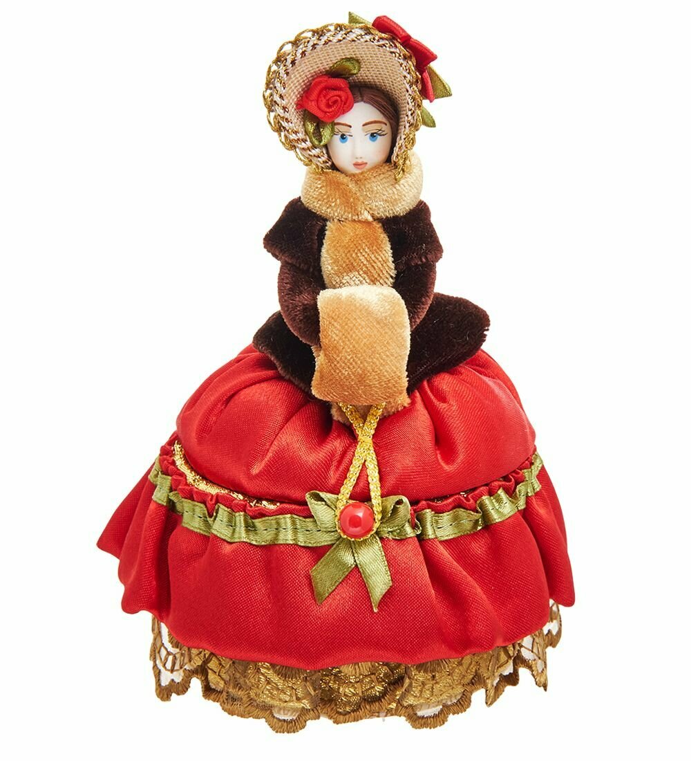 Кукла-шкатулка 'Дама с муфтой'