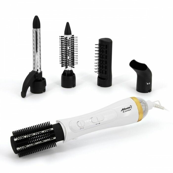 Фен-щетка для волос 5 насадок электрический 1000Вт АТН-6842 Atlanta