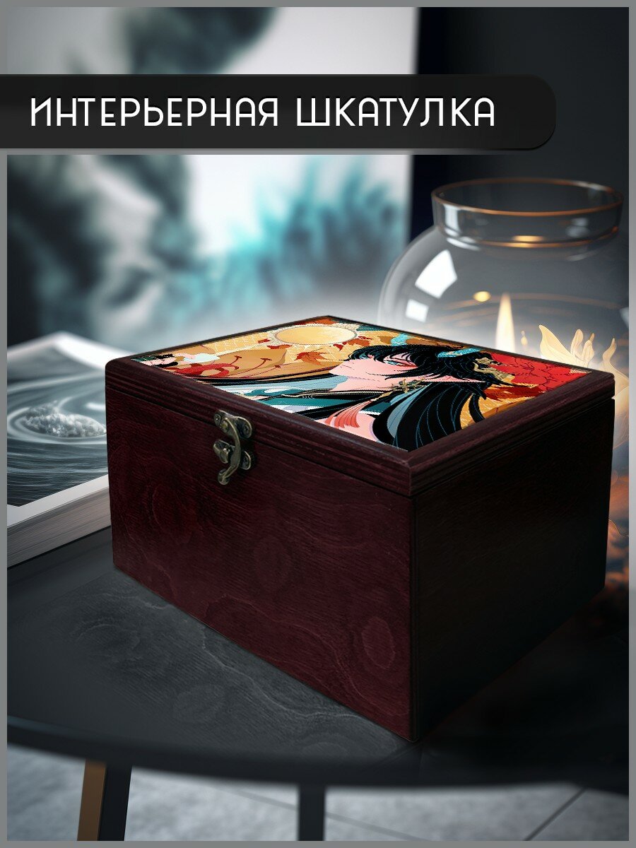 Шкатулка интерьерная вишня для украшений универсальная 22x17x12 см игра Honkai star rail (Хонкай, хср, Дань Хэн Пожиратель Луны, PC, PS, Xbox, Switch) - 2106